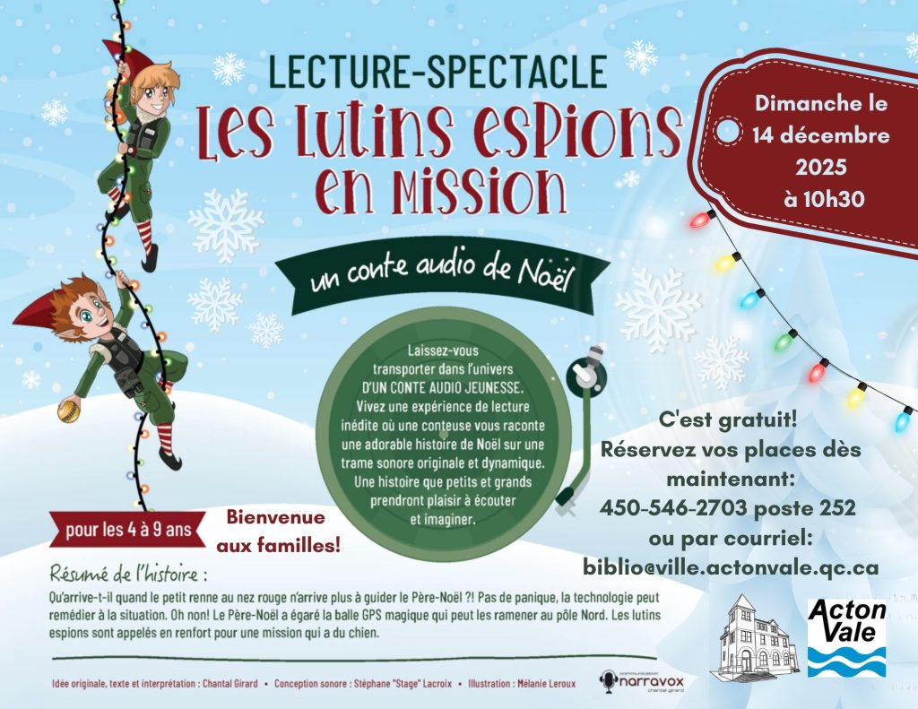 Les lutins espions en mission - Ville d'Acton Vale